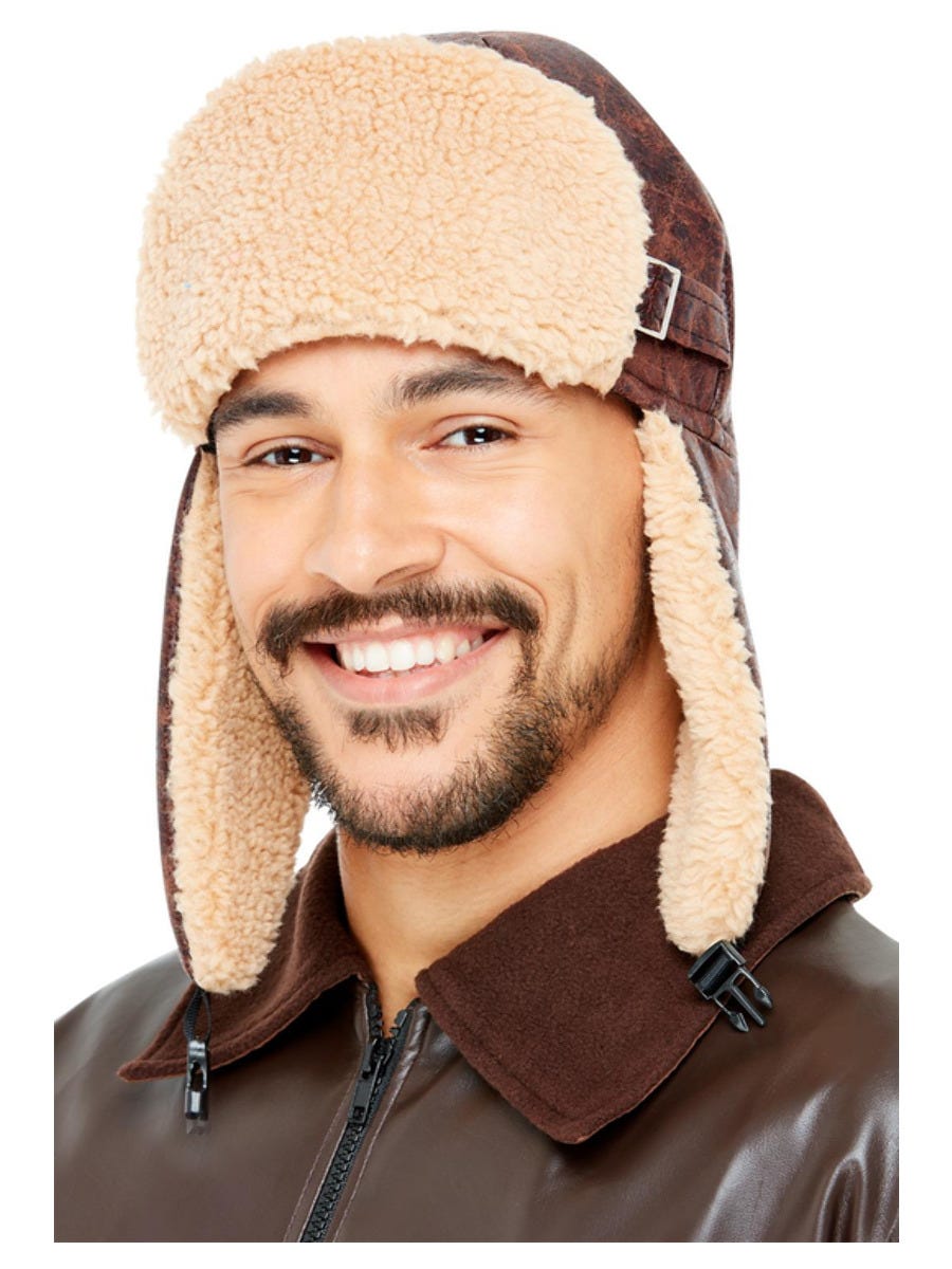 Buy Brown Pilot Flying Costume Hat - MyDeal Australia
