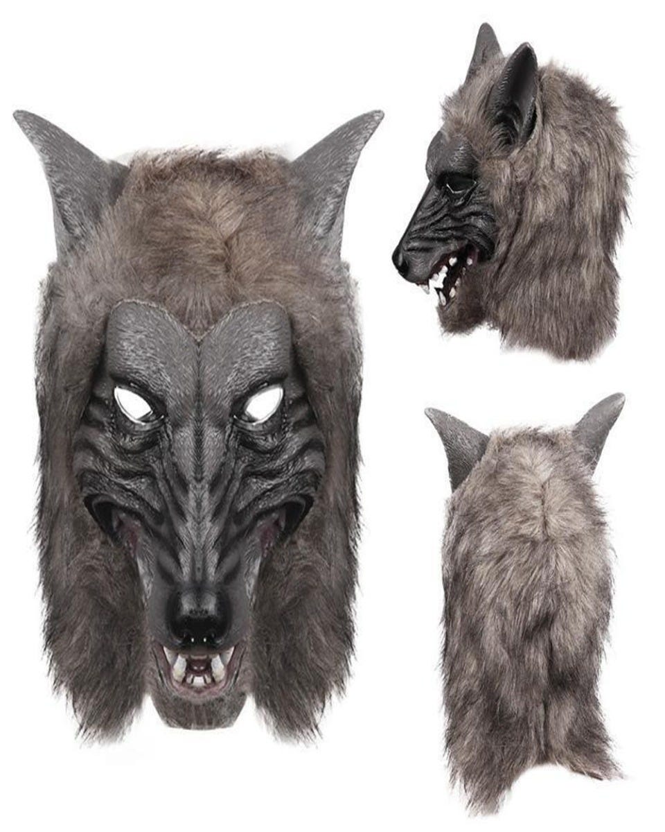 Buy Brown Wolf Halloween Werewolf Mask - MyDeal Australia