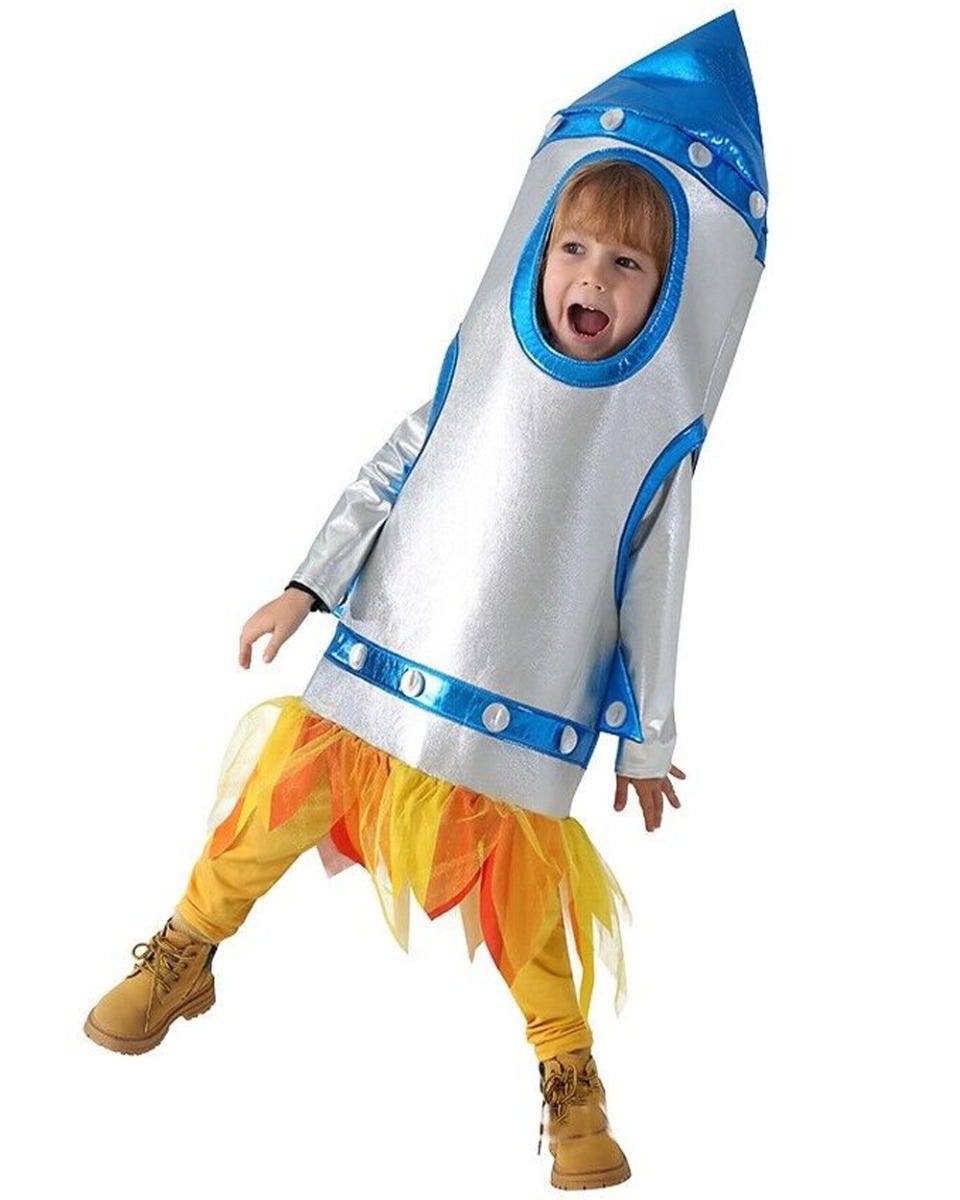 Buy Child 3D Silver Rocket Ship Costume - MyDeal Australia