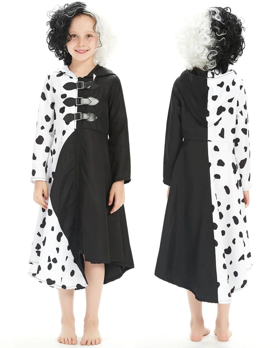 Buy Cruella Movie Dalmation Girls Costume - MyDeal Australia