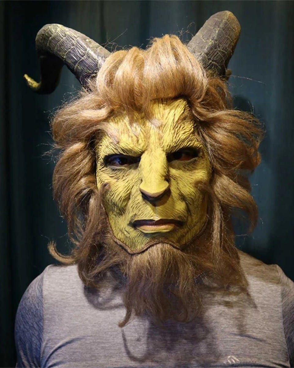 Buy Deluxe Beauty and Beast Costume Mask - MyDeal Australia