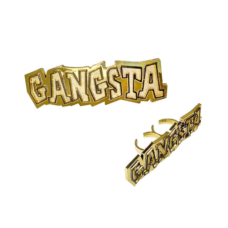 Buy Gangster Gold Costume Ring - MyDeal