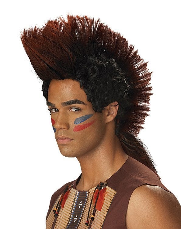 Buy Indian Warrior Native American Mohawk Men Wig - MyDeal Australia