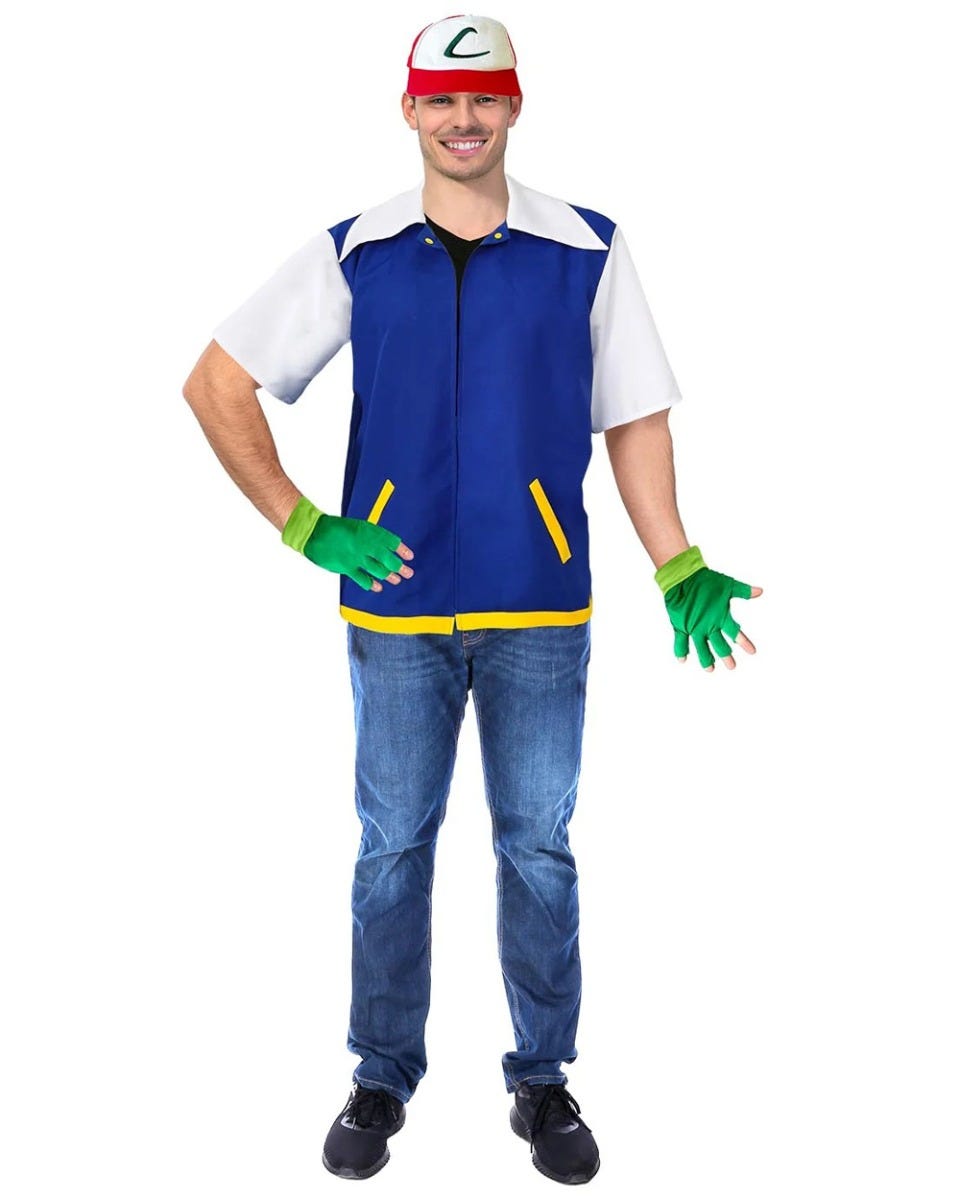 Buy Monster Trainer Ash Ketchum Mens Costume - MyDeal Australia