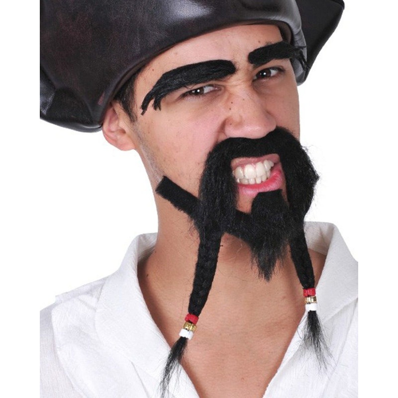 Buy Pirate Moustache Beard Goatee & Eyebrows - MyDeal