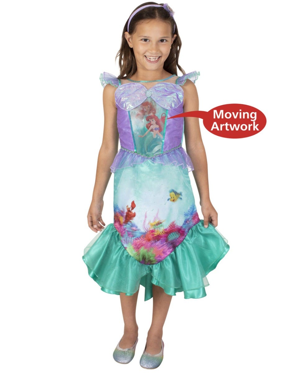 Buy Premium Ariel Mermaid Princess Girls Costume - MyDeal Australia