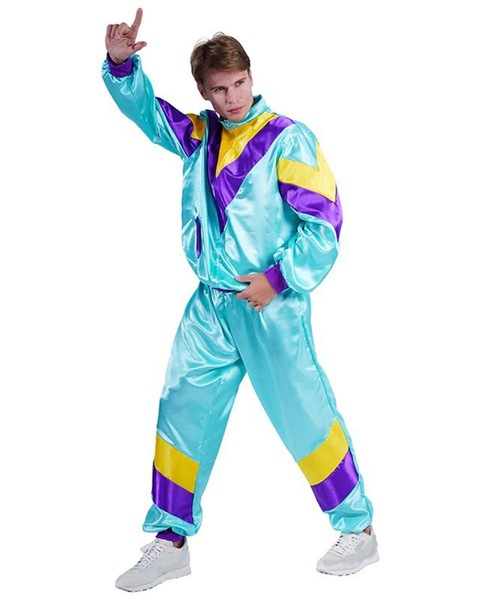Buy Retro Couple 1980s Tracksuit Costume - MyDeal Australia