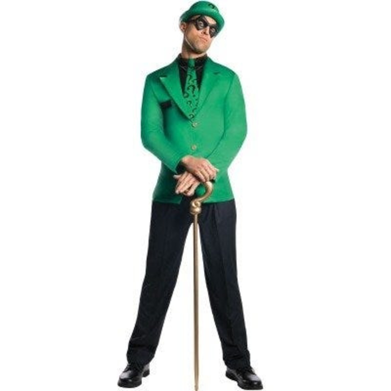Buy The Riddler Batman Super Villain Mens Costume + HAT - MyDeal
