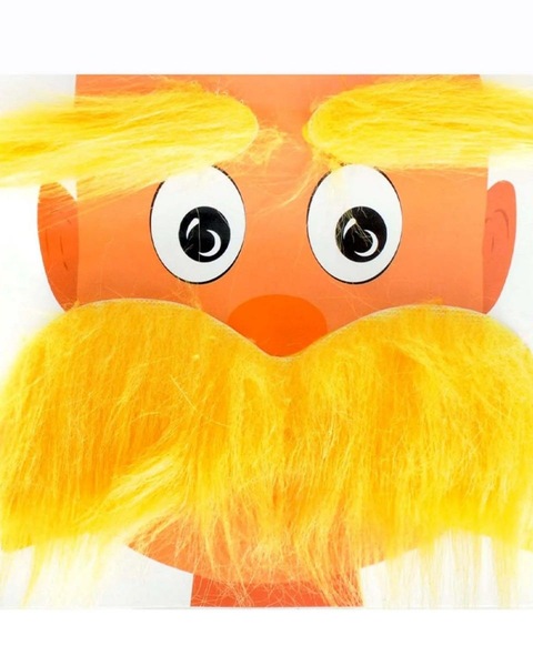 Buy Yellow Furry Costume Eyebrows Moustache - MyDeal Australia