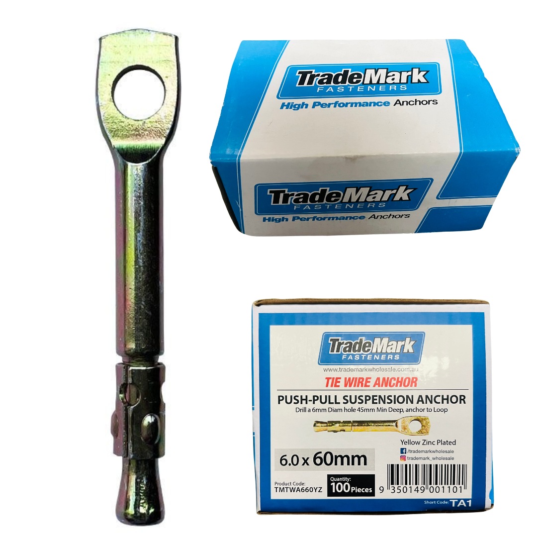 Buy Trademark Fasteners Tie Wire Anchor - Push-Pull Suspension Anchor ...