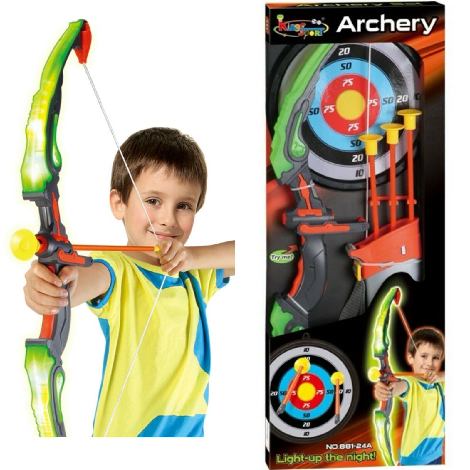 Buy Junior Light up the Night Toy Archery Set - MyDeal Australia