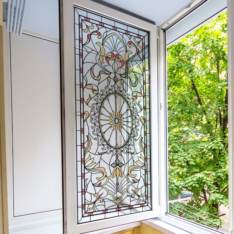 Buy 1 Sheet Glass Window Static Cling Sticker Double-Sided Covering ...