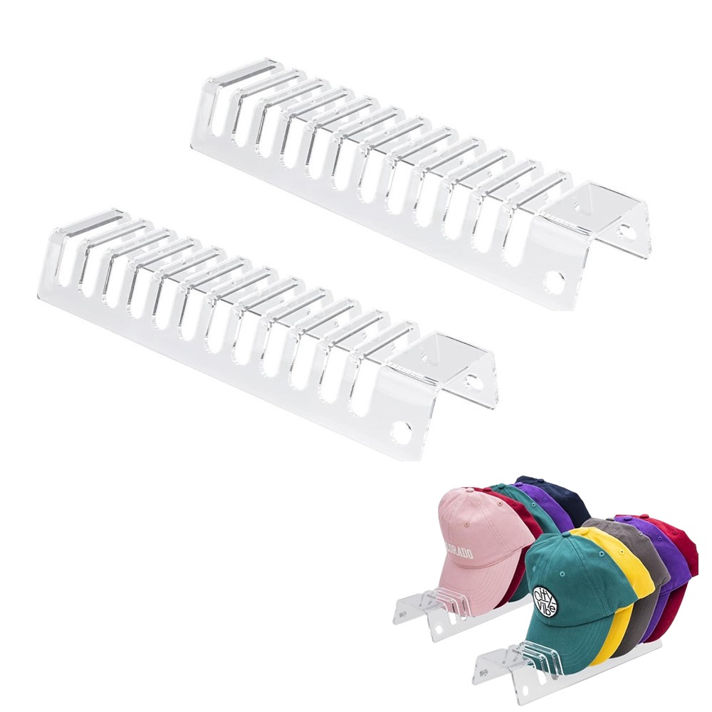 Buy 2Pcs Acrylic Baseball Cap Rack Hat Holder Display Stand Closet ...