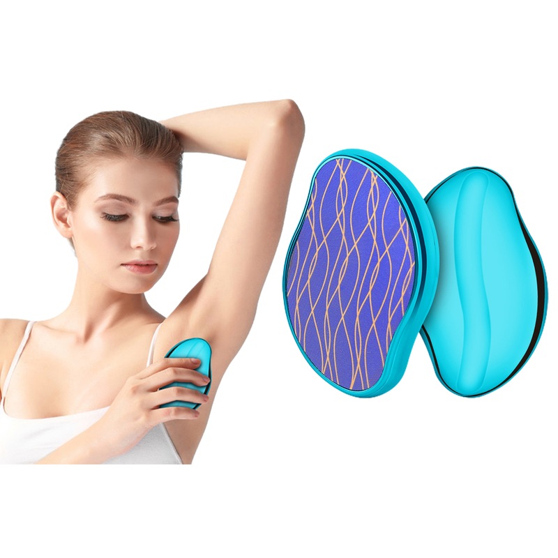 Buy 2Pcs Portable Reusable Crystal Skin Epilator For Women And Men Legs ...