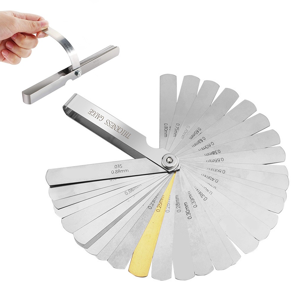 Buy 32 Blade Stainless Steel Feeler Gauge Dual Marked Metric Gap Measuring Tool - MyDeal Australia
