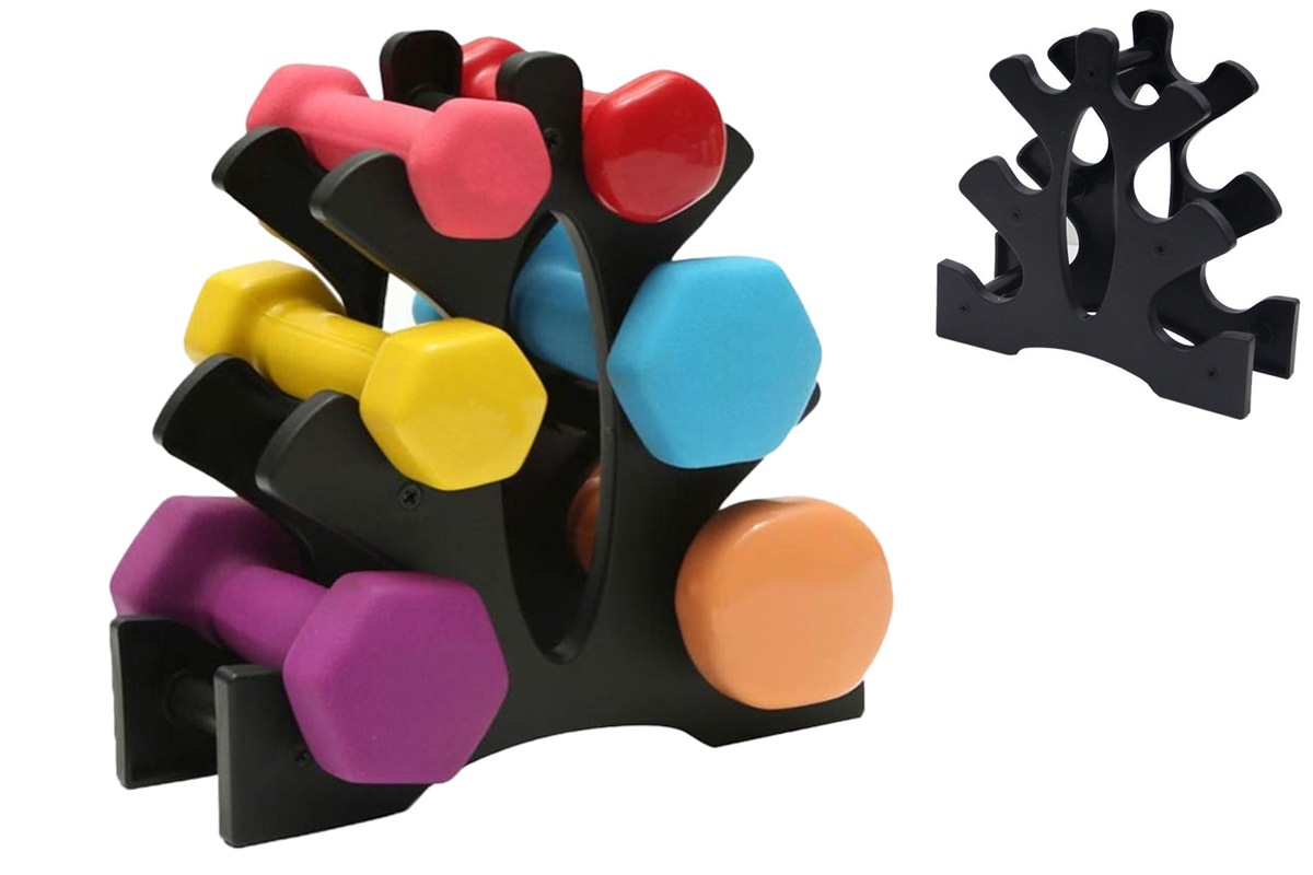 Buy Dumbbell Storage Holder 3 Tier Tree Weights Organizer Rack Gym Hand ...