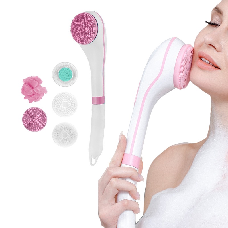Buy Electric Body Bath Brush Rechargeable Scrubber Shower with Long ...