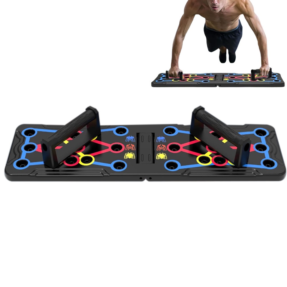 Buy Foldable Push Up Board Rack Training Gym Exercise Stand with Grip ...