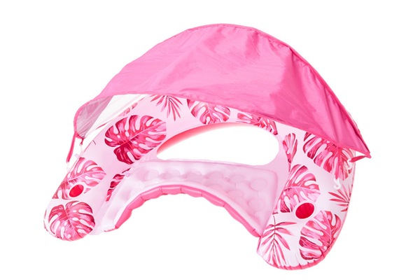 Buy Pool Chair Lounge Float With Detachable Sun Shade Cover Inflatable ...