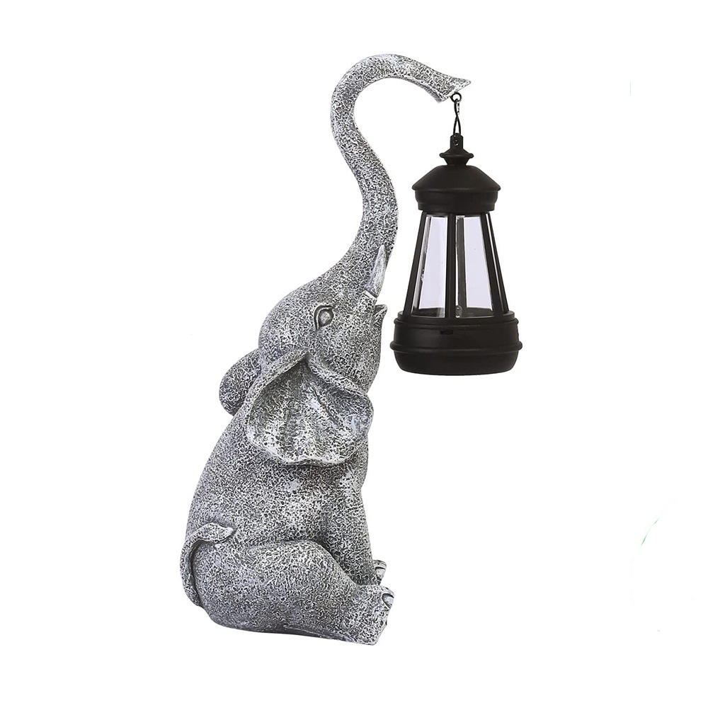 Buy Solar Powered Elephant Statue Lamp Garden LED Lights -Grey - MyDeal ...