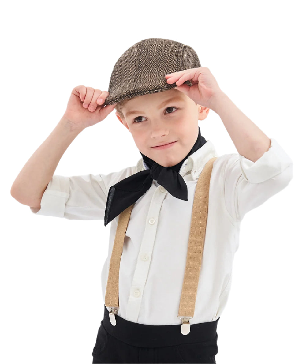 Buy Coffee Victorian boy colonial boy costume cap hat - MyDeal Australia