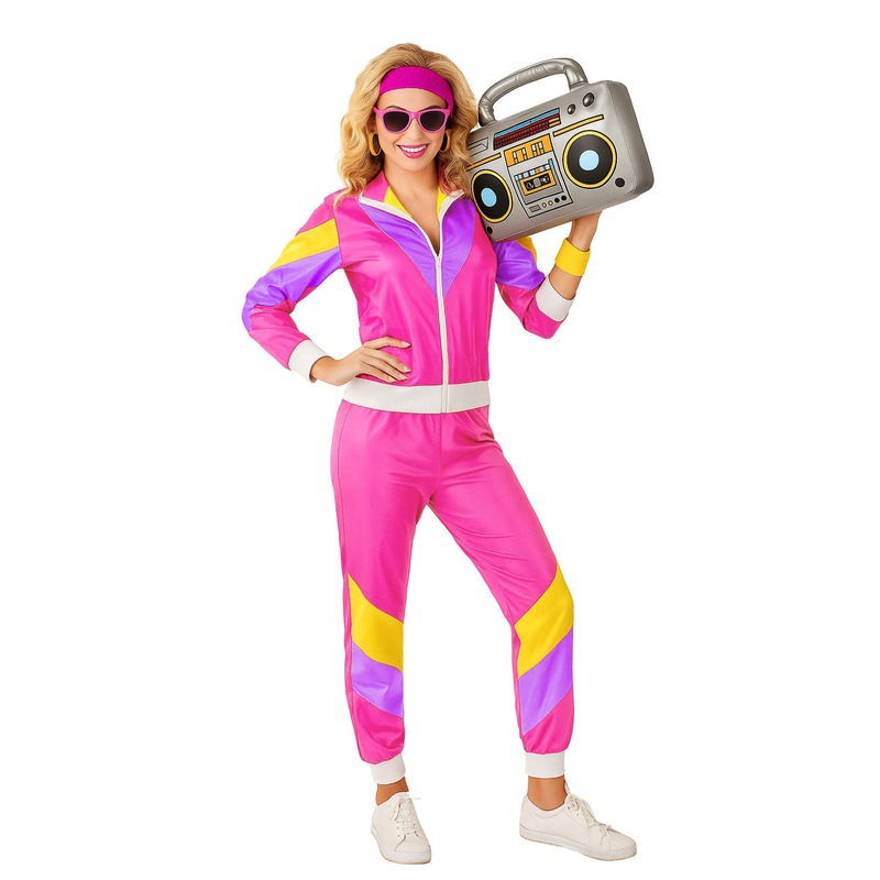 Buy Ladies 80s Shell Suits Hot Pink Tracksuit - MyDeal