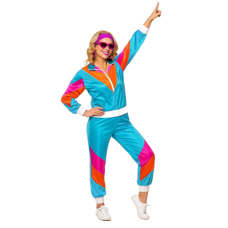 Buy Ladies 80s Shell Suits Light Blue Tracksuit - MyDeal