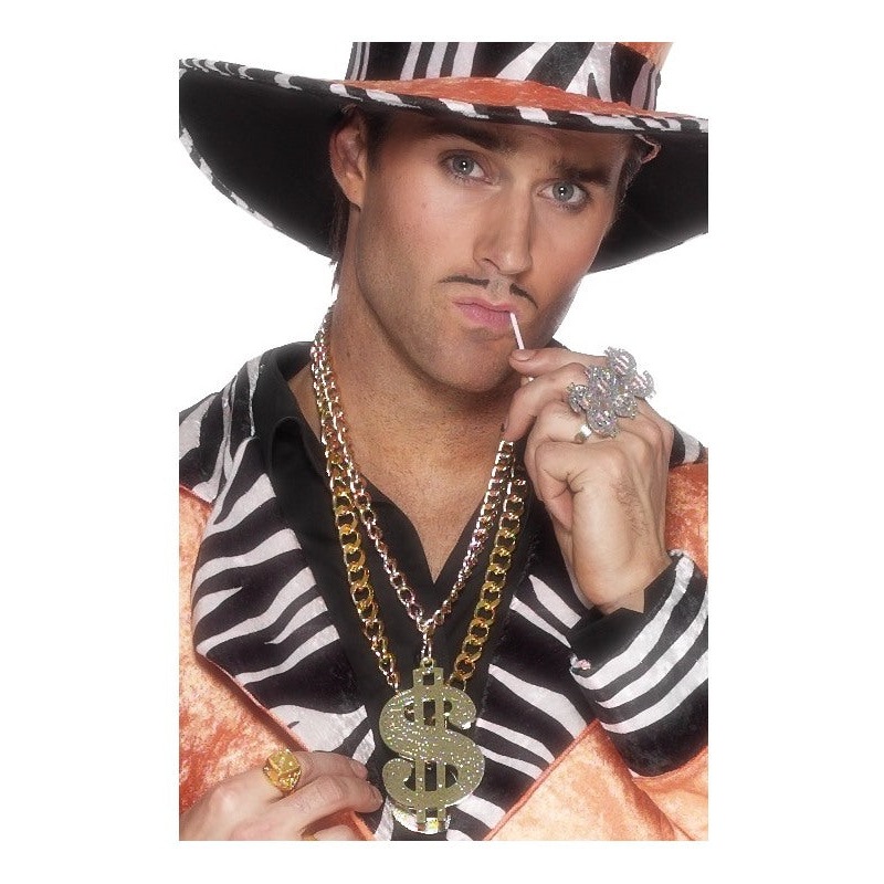 Buy Large Dollar Sign Medallion 1970's Disco Pimp Gangster Chain ...