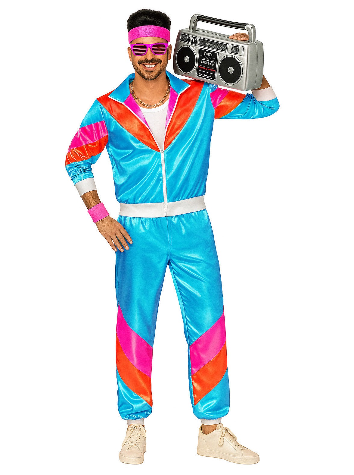 Buy Light Blue Mens 1980s Shell Suit Tracksuit - MyDeal Australia