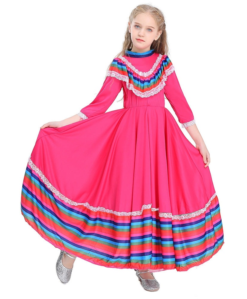 Buy Pink Girls Spanish Princess Flamenco Costume - MyDeal Australia