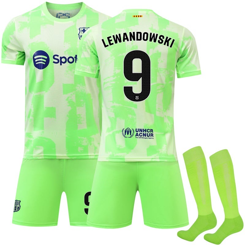 Buy 2425 Barcelona Second Away Football Uniform No.9 LEWANDOWSKI New ...