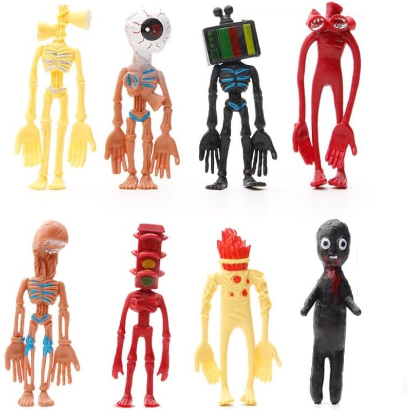 Buy 8pcs Game-Inspired Siren Head Action Figures - Funny Horror Models ...