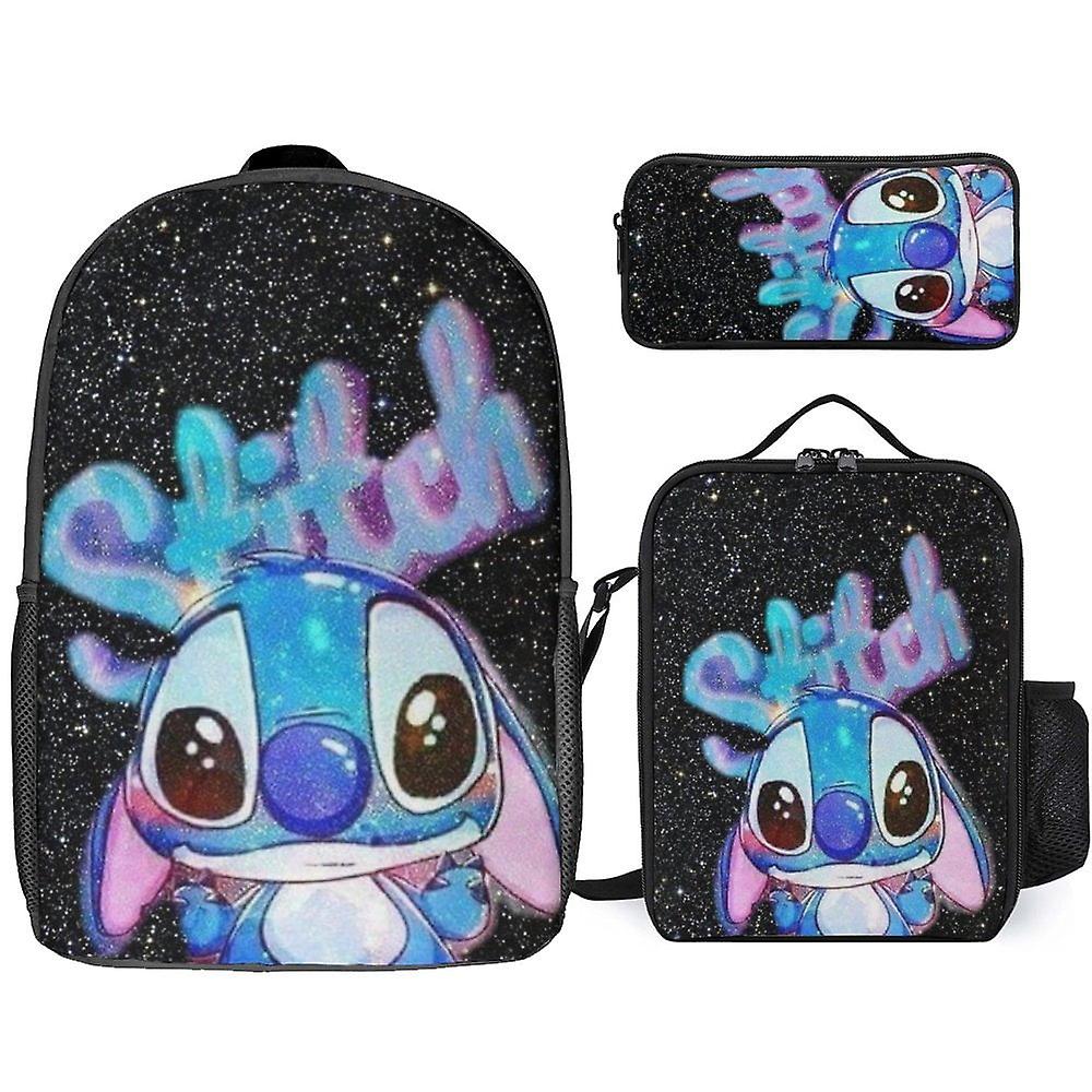 Buy Cartoon Stitch Backpack Set Cartoon Backpacks with Pencil Case And ...