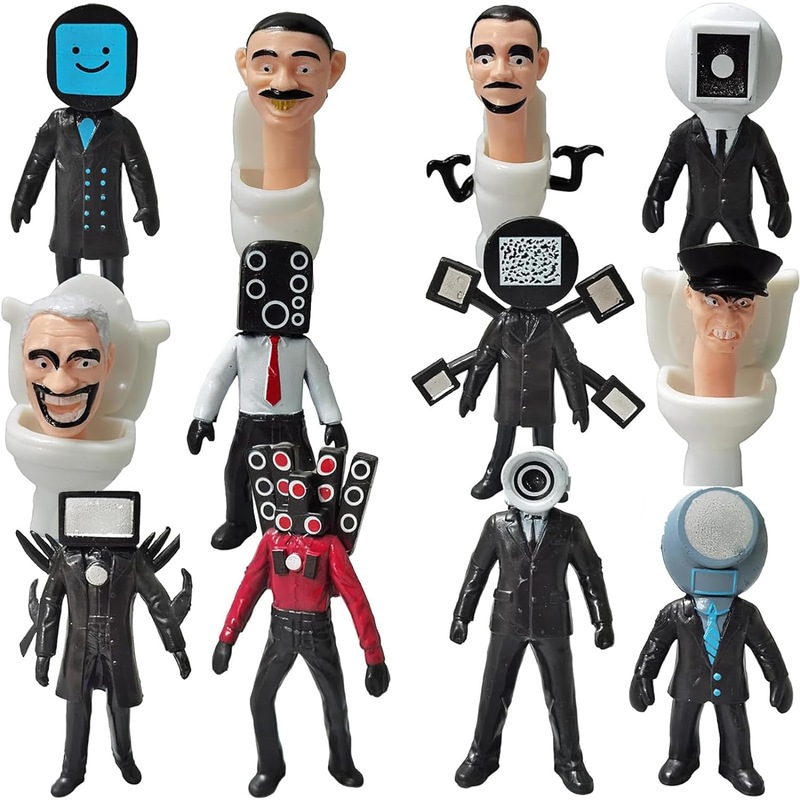 Buy Skibidi Action Figures - 12 pcs, Birthday Decorations, Titan ...
