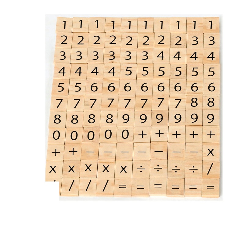 Buy Numbers & Symbols Scrabble Tiles (Wooden) - MyDeal
