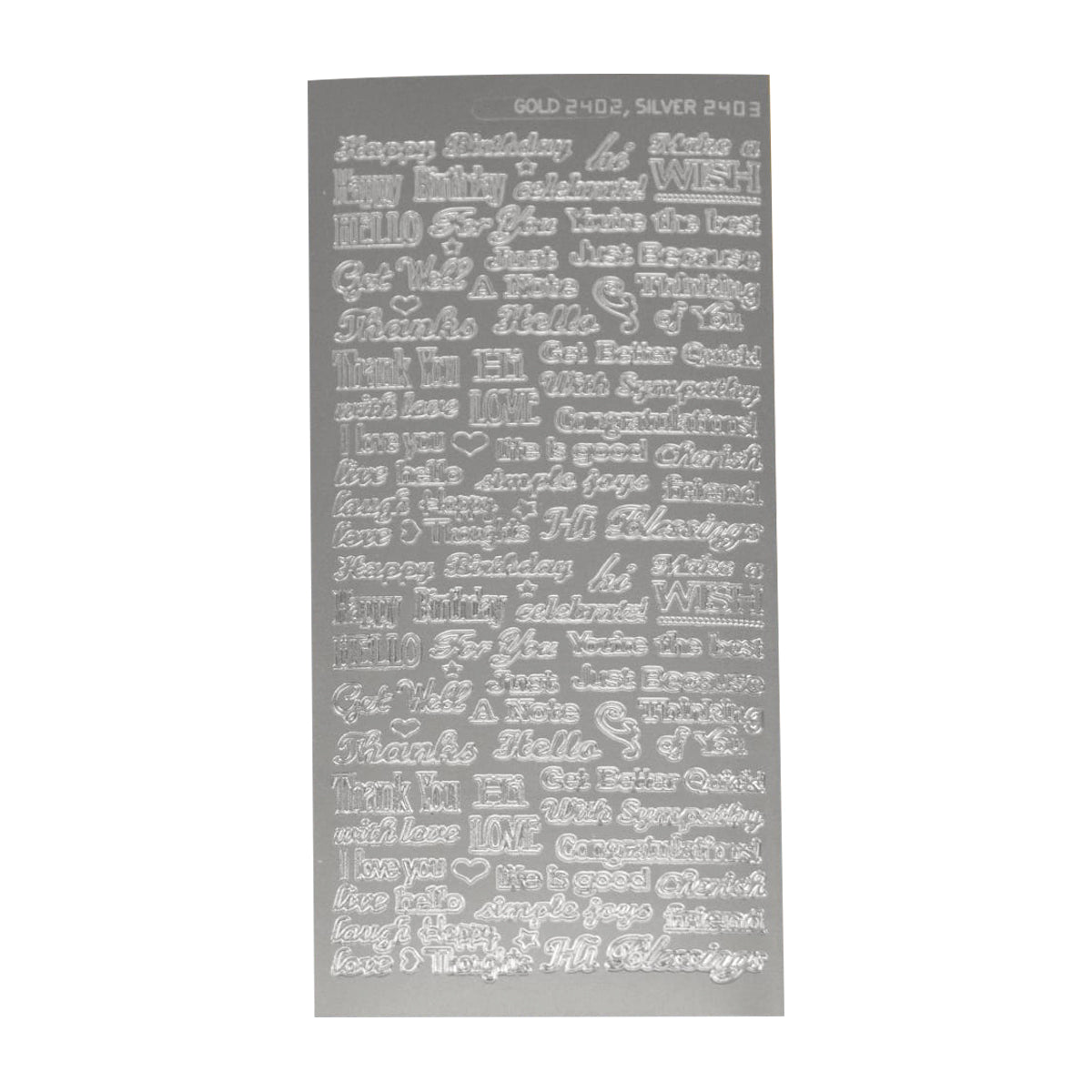 Buy Tiny Words & Phrases Silver Sticker AD288801 - MyDeal Australia