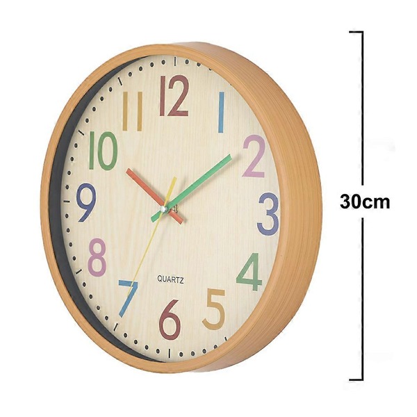 Buy 12-Inch Color Wall Clock Cartoon Bedroom Living Room Clock ...