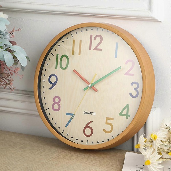 Buy 12-Inch Color Wall Clock Cartoon Bedroom Living Room Clock ...