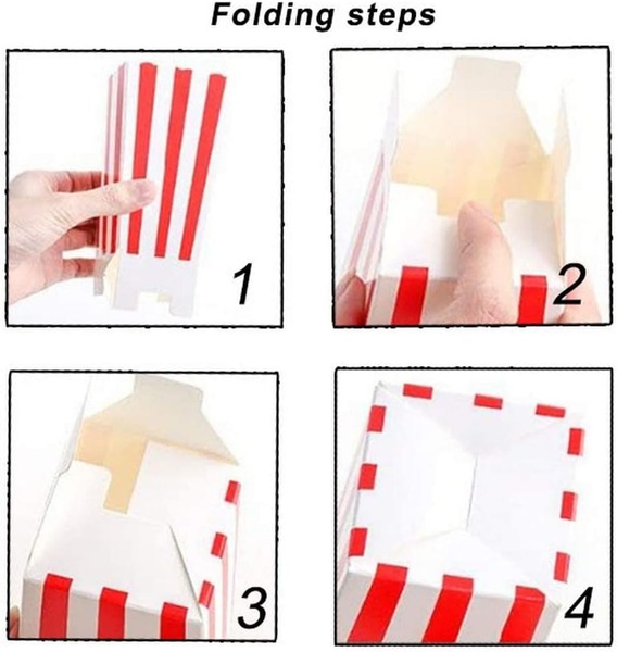 Buy 15 Popcorn Boxes, Reusable Popcorn Bags Popcorn Bucket Popcorn ...