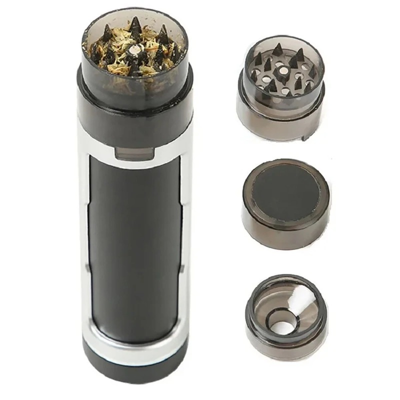 Buy 3 In 1 Portable Double Tube Manual Plastic Grinder Cigarete Grinder ...