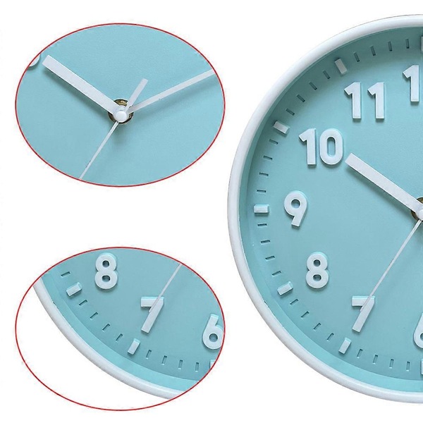 Buy 3D Digital Modern Wall Clock, Round Bright Color Dial-Style2 ...