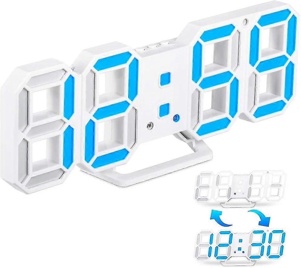 Buy 3D LED Digital Alarm Clock with Adjustable Brightness, Snooze ...