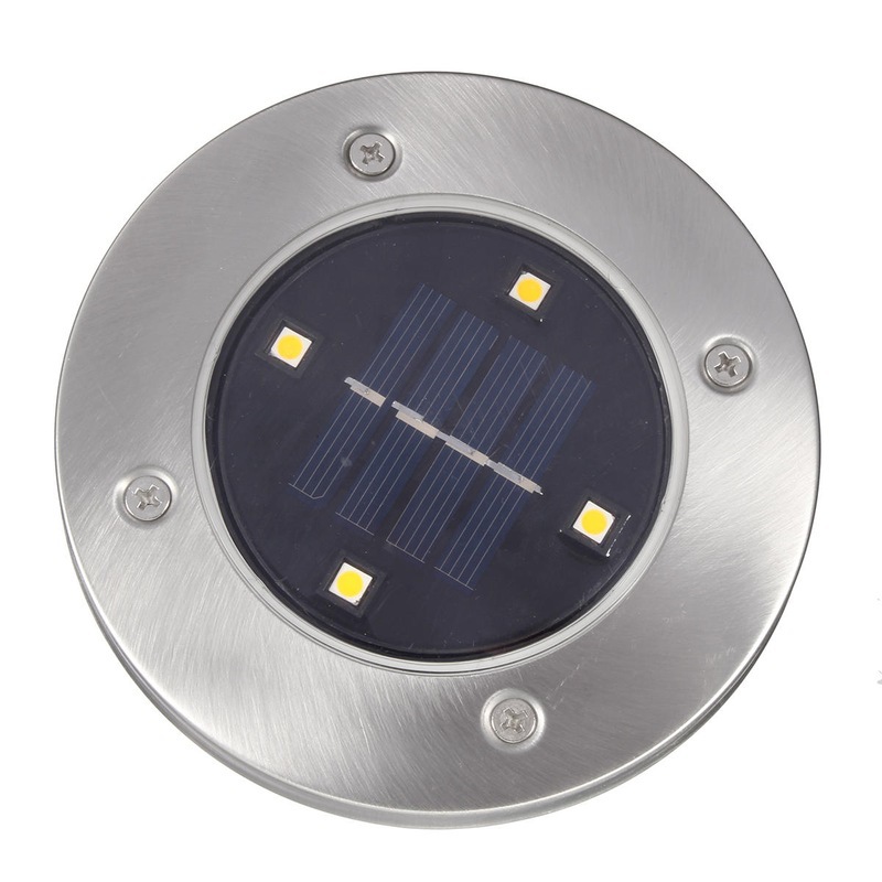 Buy 4 Led Solar Powered Buried Light Under Ground Lamp Outdoor Pathway ...
