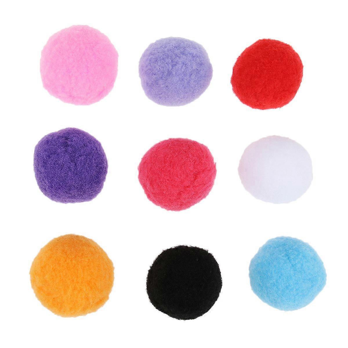 Buy 50pcs 4cm Assorted Pom Poms Kitten Toys Fluffy Balls for DIY Creative Crafts Decorations ...