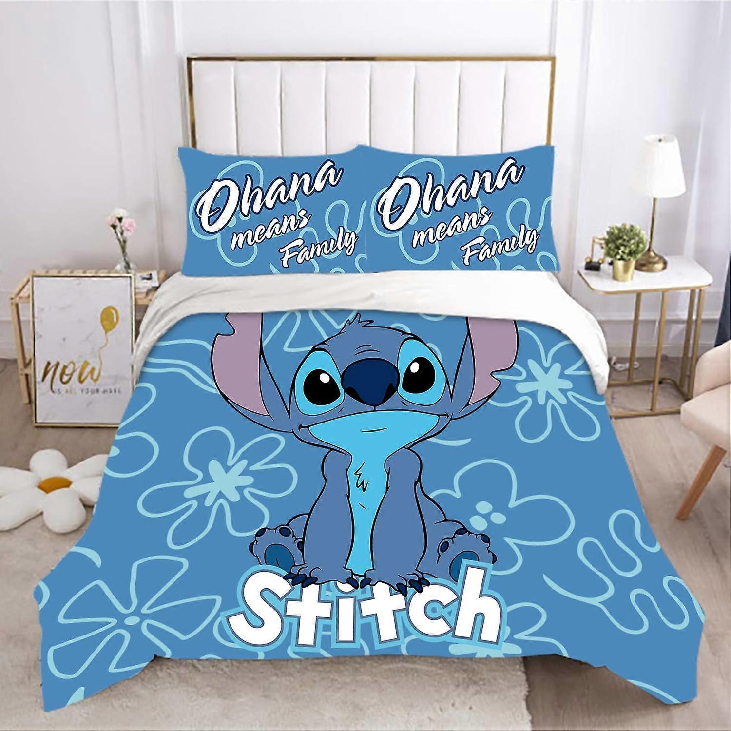 Buy a1736 Stitch Bedding Duvet Cover, Anime Bedding Sets, 3D Printed ...