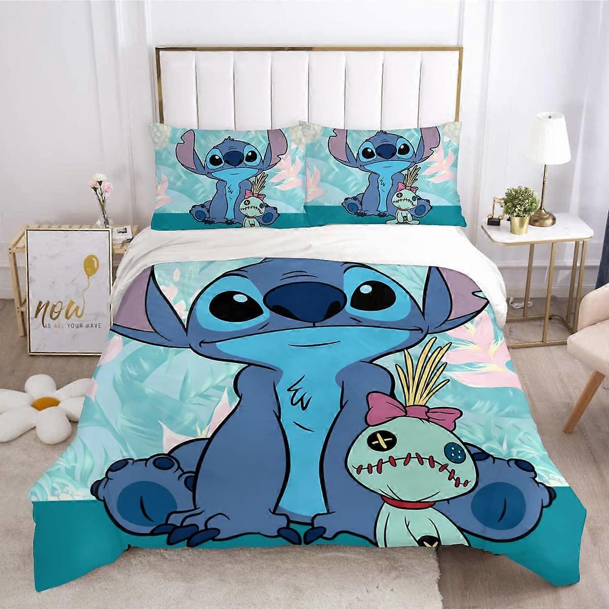 Buy a2016 Stitch Bedding Duvet Cover, Anime Bedding Sets, 3D Printed ...