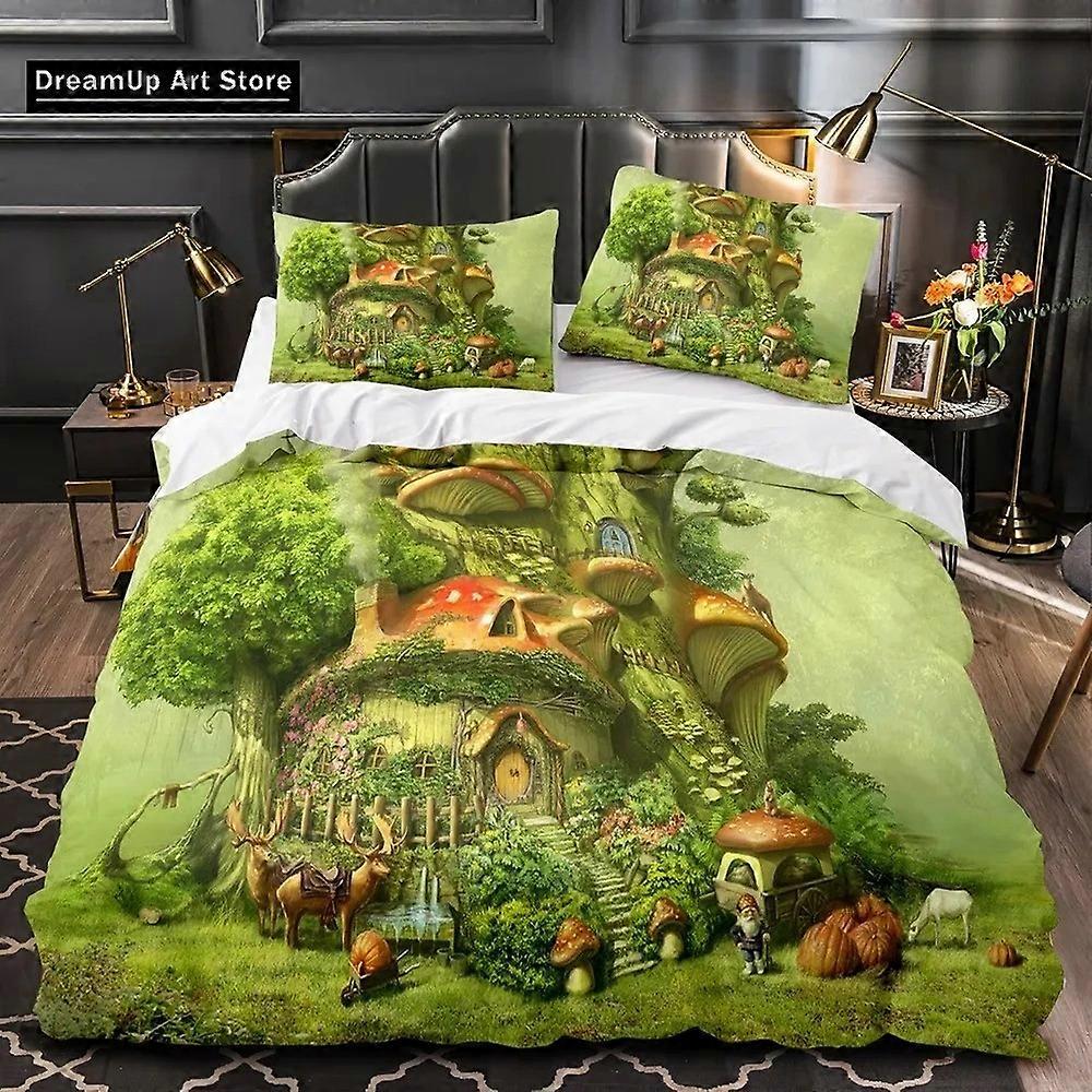 Buy a3800 Bed Sheets Mushroom Fairy Forest Magic Lilliputian Fungus Plant Bedding Set Boys Girls ...