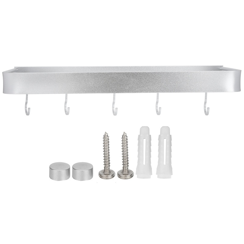 Buy Bathroom Shelf Wall Mount Space Aluminium Shower Single Layer Shelf ...