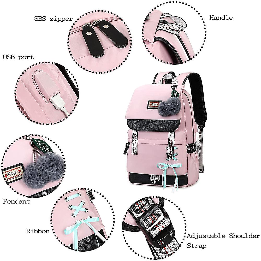 Buy Beautiful Women's Backpack Decorated With Bows For Girls - MyDeal ...