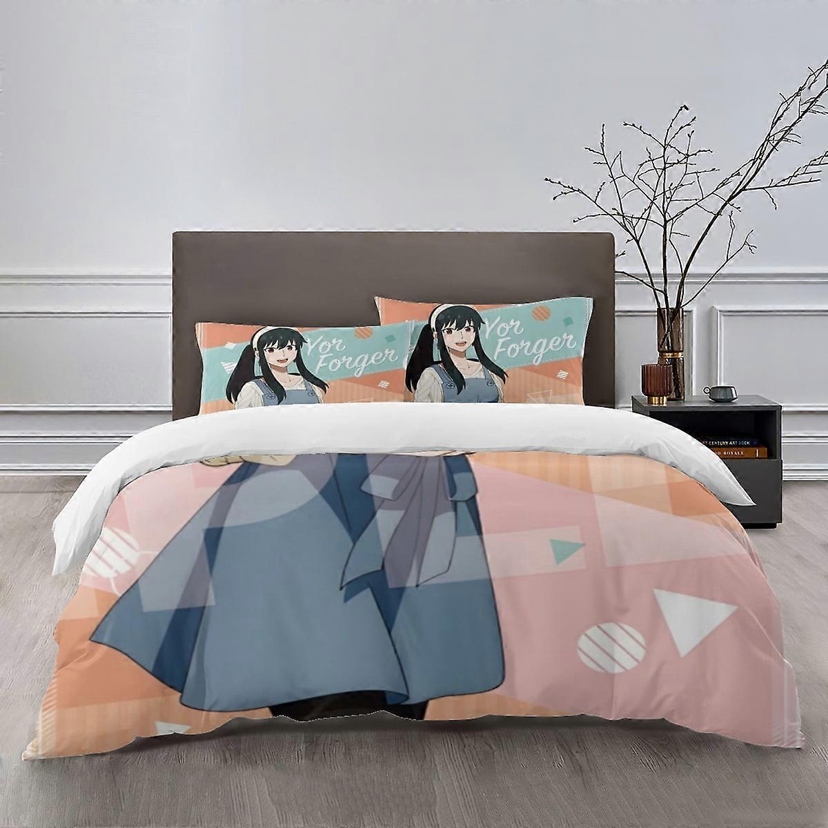 Buy Bed Sheets g1509 Spy X Family Bedding Sets Bed Cartoon Duvet Cover ...